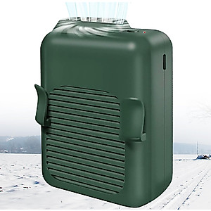 CAZOKASI Wearable Portable Waist Clip Fan Personal Body Fan Super Powerful 6000mAh Upto 23H Long Endurance Work cooling and Heatstroke Prevention Fan (6000mAh / Green)