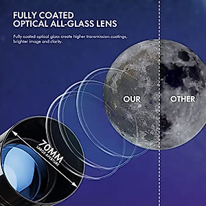 ESSLNB Beginner Telescope for Kids and Children 70mm Astronomical Refractor Telescopes Multi-Fully Coated Kids Telescope with Tripod