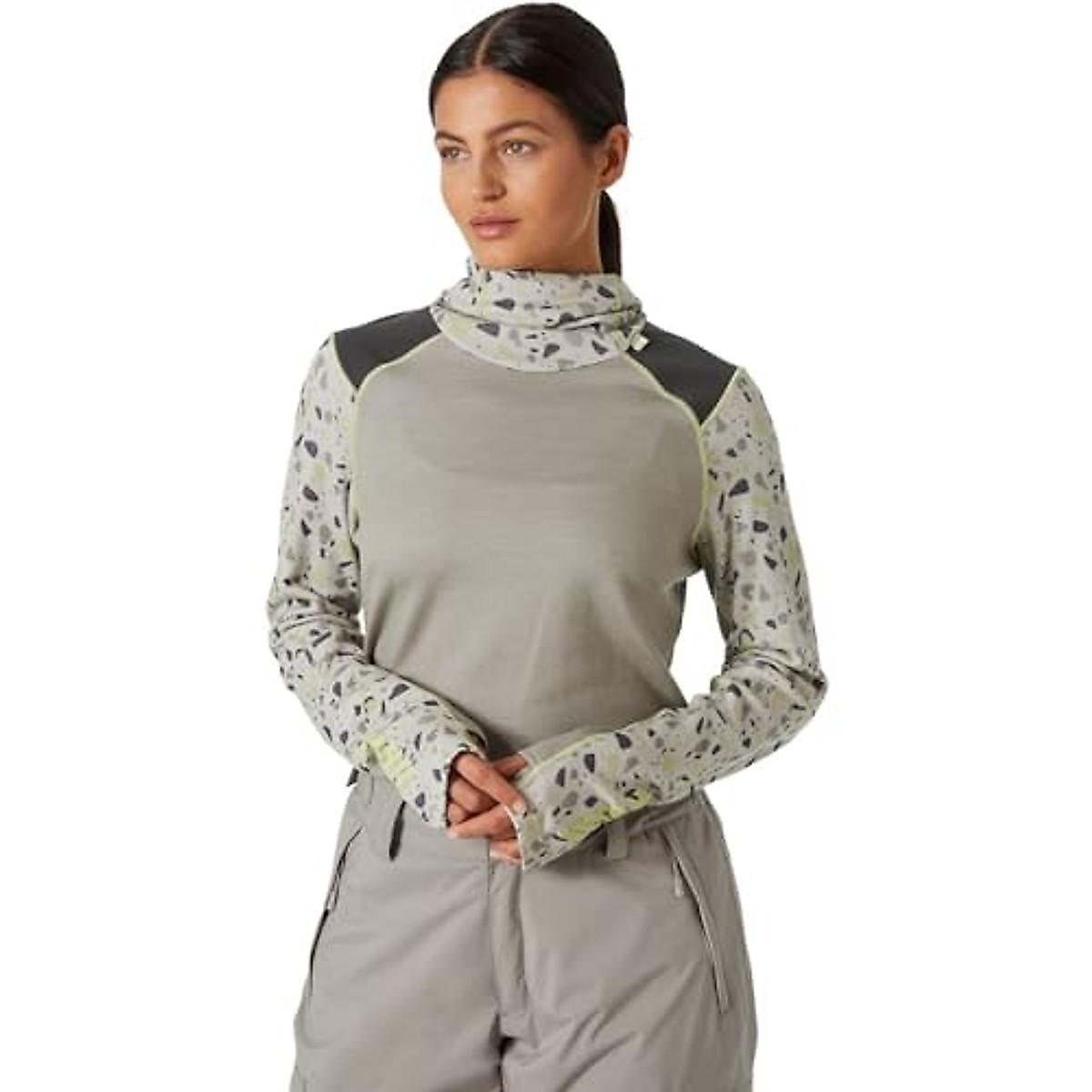 Helly-Hansen Womens LIFA Merino Midweight Blc Hoodie, 885 Terrazzo Granite, Small