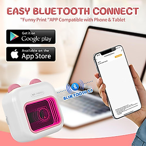 Wireless Photo Sticker Thermal Fast Printer, PrintPod Inkless Pocket Printer for DIY Scrapbook, 6 Pods (Blue)