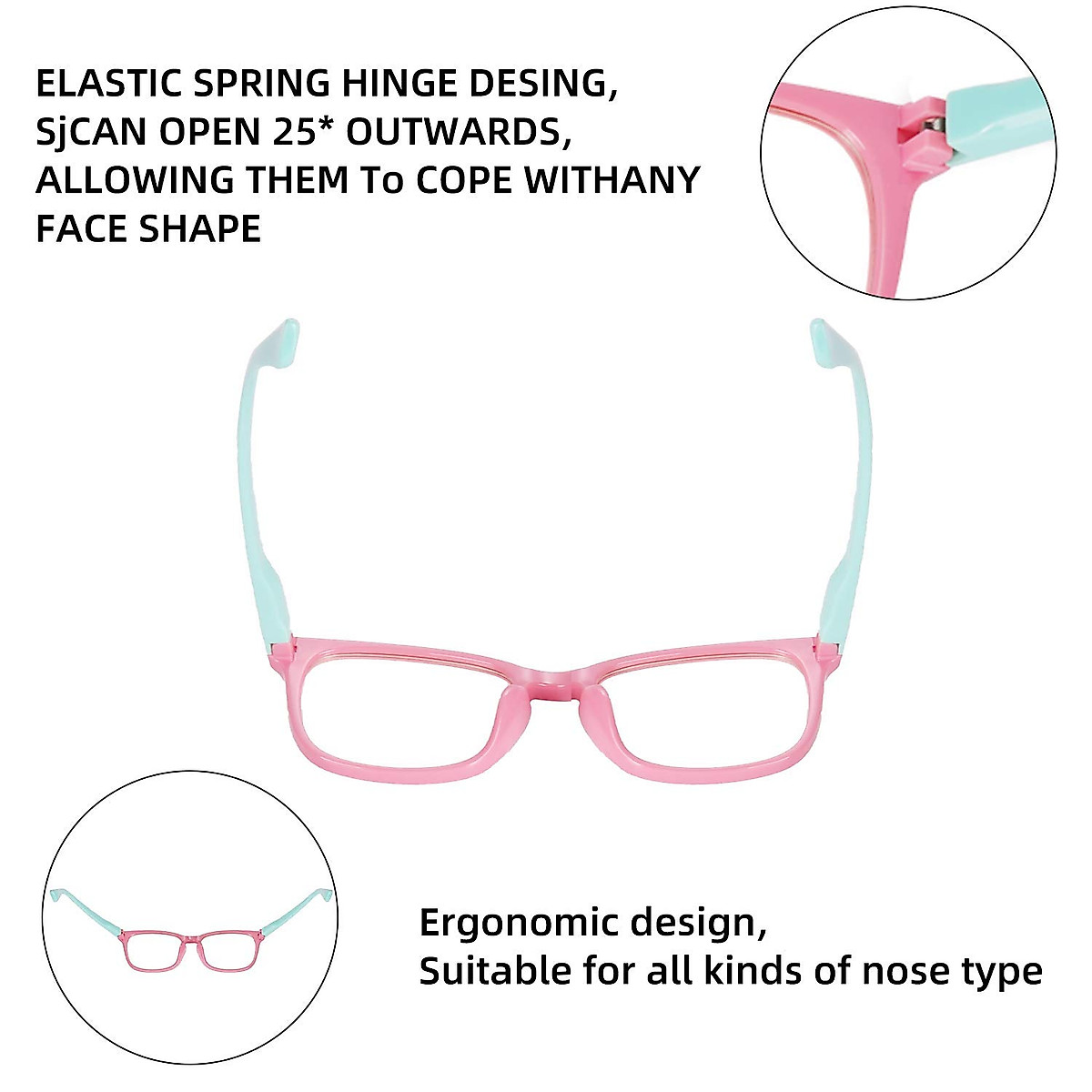 CHEERS DEVICES Blue Light Glasses for Kids Boys Girls Teens - 3 Pack Computer Glasses with Unbreakable Frame and Anti-Glare - blue light glasses for teen girls, lentes de sol para niños (Age 3-8)