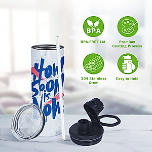 AGH 4 Pack Sublimation Sports Water Bottle Blanks 20 oz Sublimation Water Bottles Tumblers Double Wall Stainless Steel Vacuum Flask With Straw and Portable Handle for Sport Outdoor Travel, White