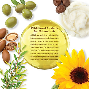 Ossat Form & Hold Wax Sulfate-Free, 16 fl oz - Shea Butter, Olive Oil, Sunflower Oil, Tea Tree Oil & Argan Oil - Volumizing & Texturizing Treatment - for Men, Women & Kids