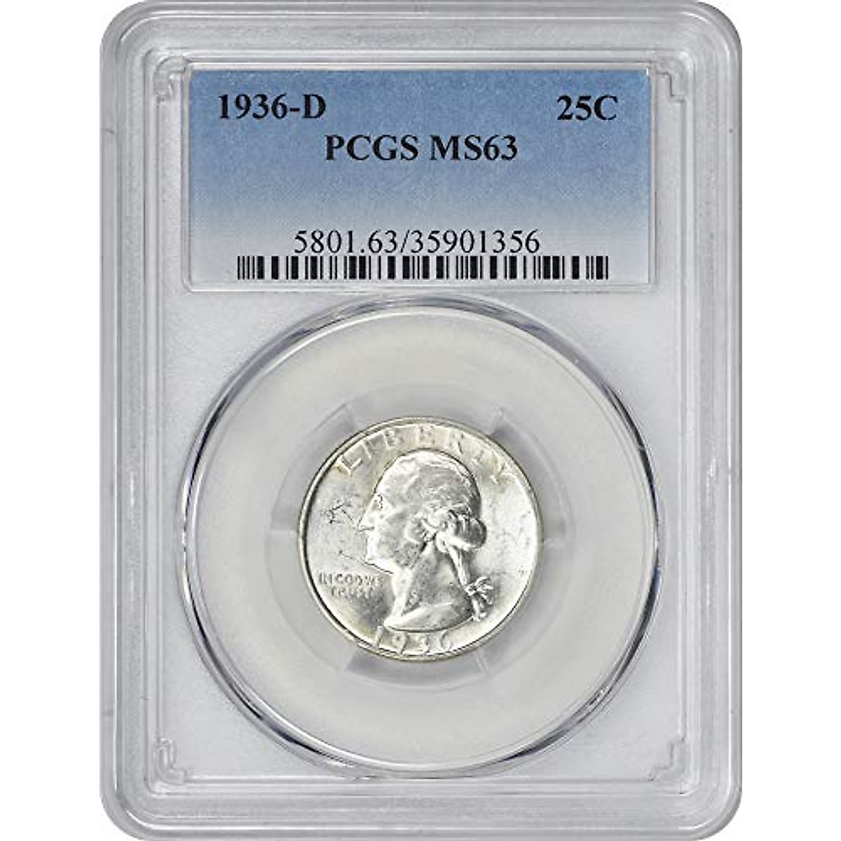 1936-D Washington Quarter, MS63, PCGS