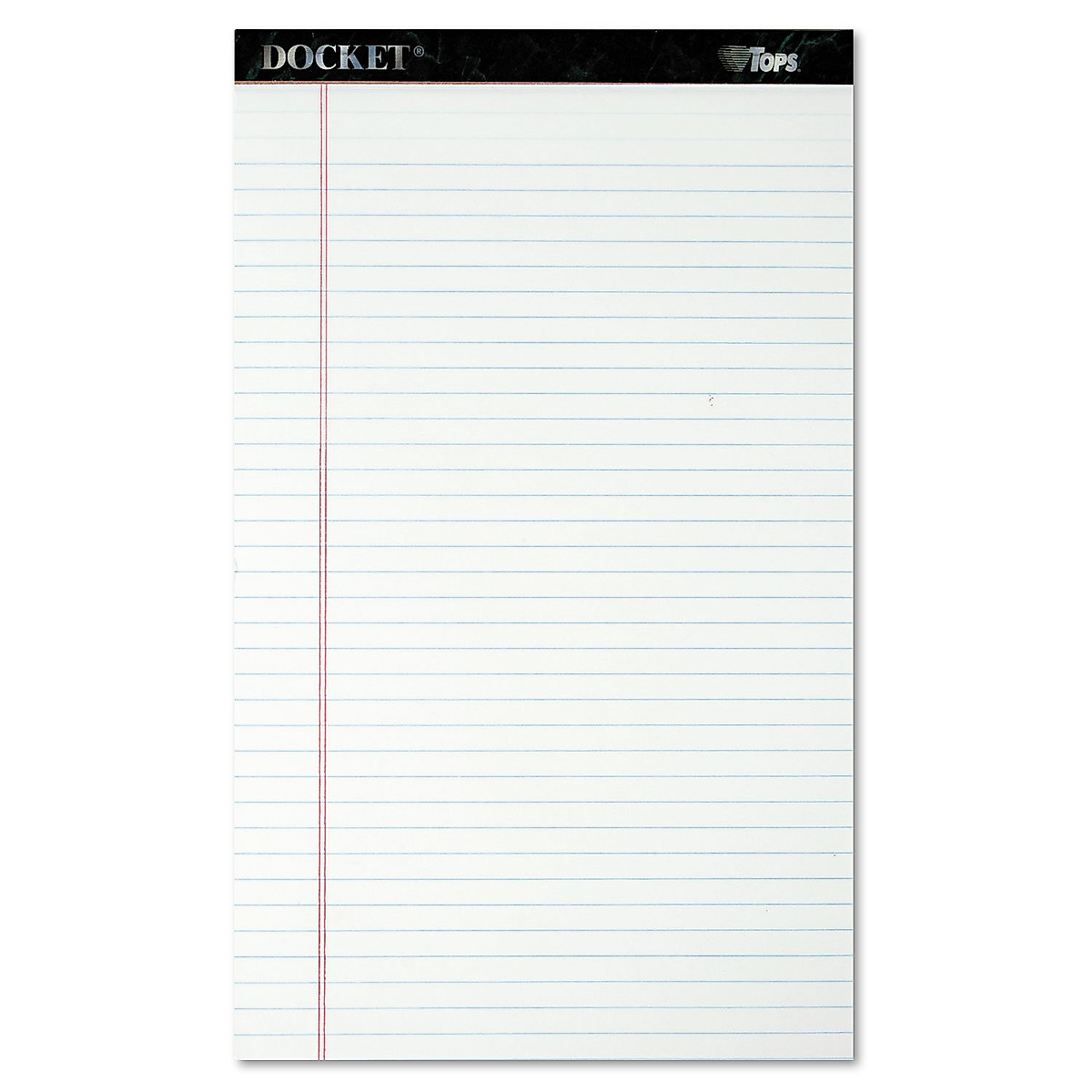 TOPS Docket Writing Pads, 8-1/2" x 14", Legal Rule, White Paper, 50 Sheets, 12 Pack (63590)