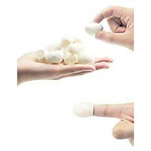 Nuni 100 pcs Organic Natural Silkworm Cocoon Ball Facial Sponges For Face Scrub Cleanser Gentle Exfoliating Deep Pore Cleansing Face Massage