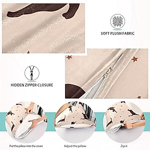 Halloween Black Cat Star Pillowcase for Hair and Skin Body Pillow Cover Bed Pillow Cases Standard Size 20"X 26" Pillow Cases Body Size with Zipper for Men