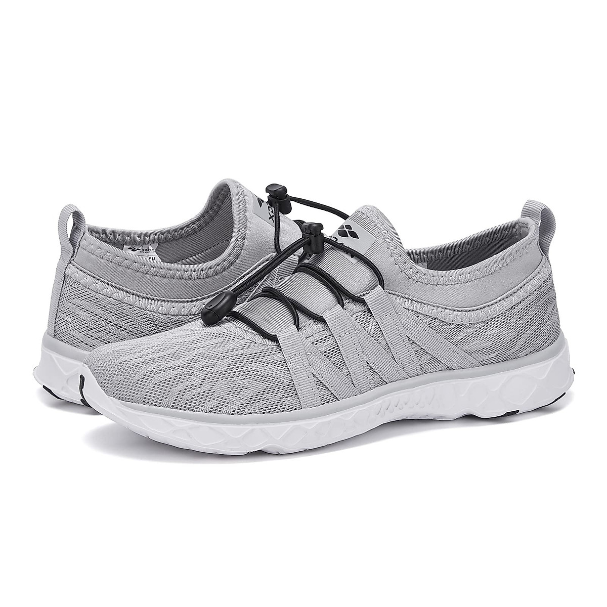 ALEADER Womens Water Shoes, Slip on Beach Walking Aqua Shoes Grey 8 B(M) US