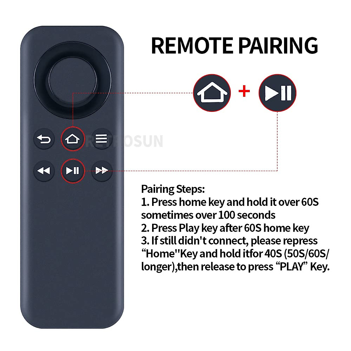 CV98LM Replacement Remote Control Compatible for AMZ TV Stick and AMZ TV Box 1st Generation W87CUN CL1130 and 2nd Gen DV83YW PE59CV Without Voice Function