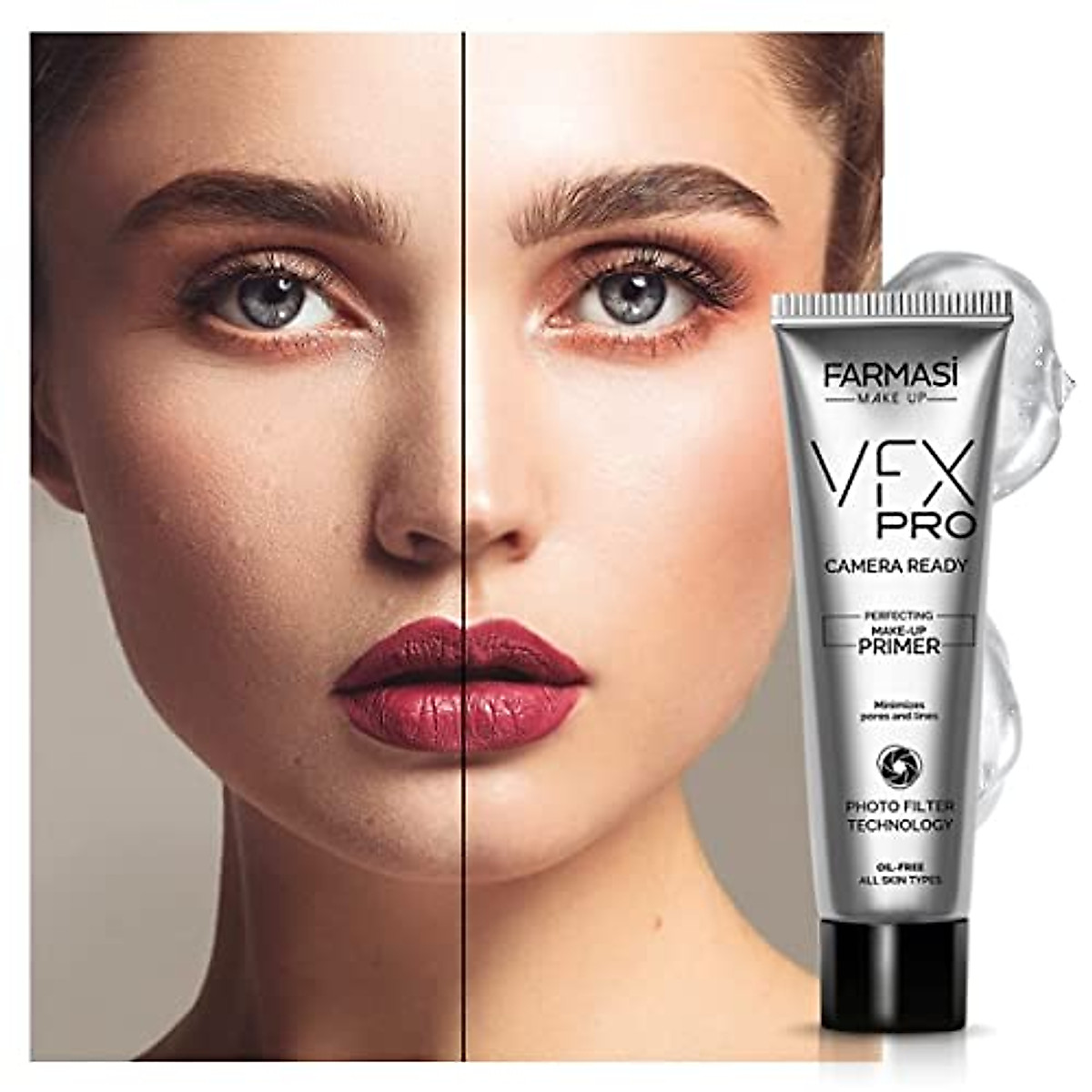 FARMASI VFX Pro Camera Ready Primer Makeup, Smoothing Face Primer, Evens the Appearance of Skin Tone & Redness, Hydrates & Improves Makeup Wear, Lightweight Long Lasting Coverage, 0.85 fl.oz / 25 ml
