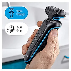Braun Electric Razor for Men, Series 5 5018s Electric Foil Shaver with Precision Beard Trimmer, Rechargeable, Wet & Dry with EasyClean