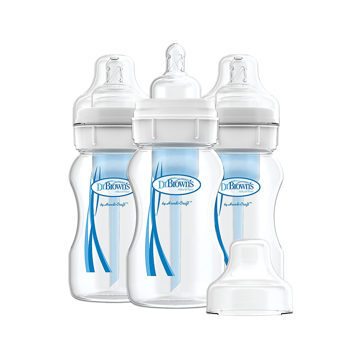 Dr. Brown's Natural Flow Wide-Neck Anti-Colic Baby Bottles - 8oz - 3pk