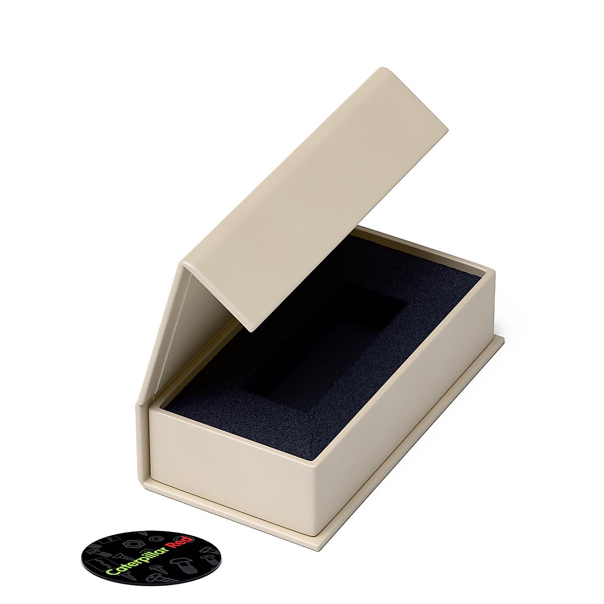 Caterpillar Red 4 x Magnetic USB Presentation Gift Boxes, Cream Colour, Flash Drives, Removable Drives, Wedding USB Box, Wedding Presentation Gift Box, Photography, 4, Present Gift