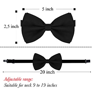 trilece Red Suspenders for Men with Bow Tie - Adjustable Size Elastic 1 inch Wide Y Shape - Womens Suspenders with Bowtie - Halloween Costume (Red, 1)