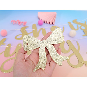 She is Tying The Knot Banner - Bridal Shower Banner Wedding Banner, Engagement Wedding Decorations, Wedding Theme Party Decoration Gold Glitter, Bridal Shower Photo Props