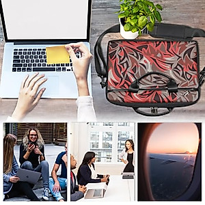 Maori Motifs Laptop Computer Bag Waterproof Shoulder Messenger Bag 13-15 inch Durable Laptop Tote Bag with Shoulder Strap Handle Lightweight Crossbody Briefcase