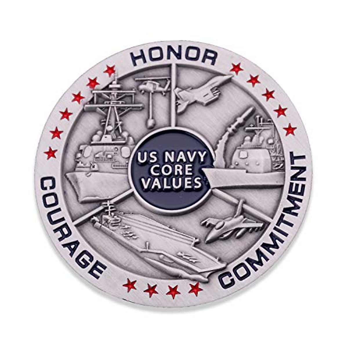 Navy Core Values Challenge Coin - United States Navy Challenge Coin - Amazing USN Navy Military Coin - Designed by Military Veterans!