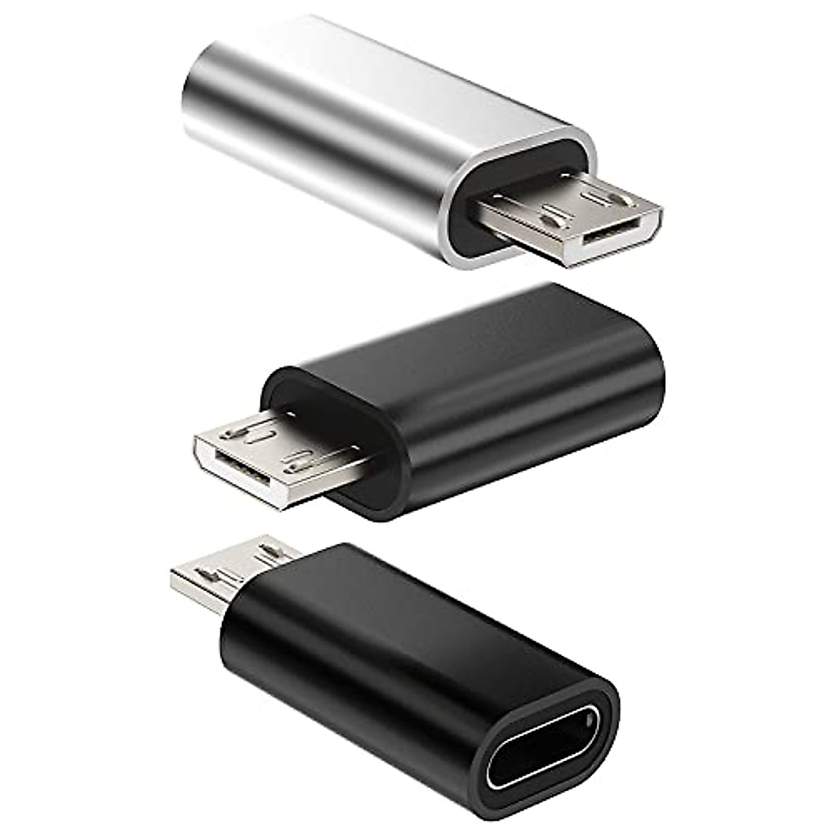 3Pack,Compatible for Lightning Female to Micro USB Male Adapter for Apple Compatible with iPhone 7 8 Plus x xr xs 11 12Mini pro for Ipad Power Connector Samsung Galaxy S7 S6 Edge,Nexus 5,LG Converter