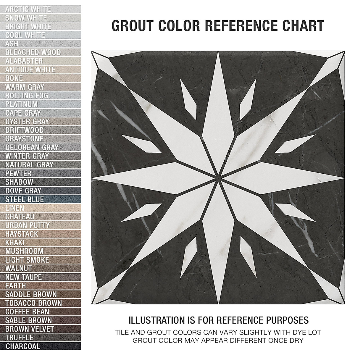 Merola Tile Ursino Star Carrara 7-7/8" x 7-7/8" Porcelain Floor and Wall Tile