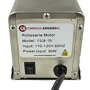COMMERCIALBARGAINSINC Portable BBQ Whole Pig, Lamb, Goat Charcoal Spit Rotisserie Roaster Grill, 30 Watt Motor, 201 Stainless Steel, with Back Cover Guard