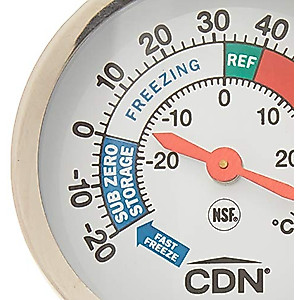 CDN RFT1 Proaccurate Heavy Duty Refrigerator Freezer Thermometer, ProAccurate Heavy Duty Refrigerator/Freezer Thermometer