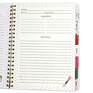 ceiba tree Recipe Book to Write in Your Own Recipes Family Blank Cookbook with Tabs Stickers 8.5" x 11" Mother Day Gifts Ideas for Wife Mom Women