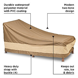 AnyWeather AWPC04 Patio Chaise Lounge Outdoor Cover, Beige