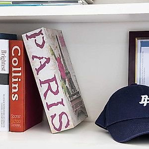 KYODOLED Diversion Book Safe with Combination Lock,Money Hiding Box,Safe Secret Hidden Metal Lock Box,Collection Box,9.5" x 6.2" x 2 .2",France