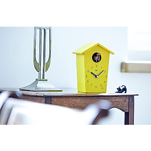 KOOKOO AnimalHouse white, small cuckoo clock with 5 farm animals sounds (natural field recordings)