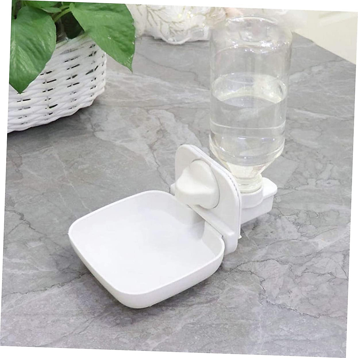 Balacoo 2 pcs automatic feeder rabbit water feeder drinking water machine dispenser automatic rabbit feeder bunny water dispenser pet water dish water cage plastic white chinchilla