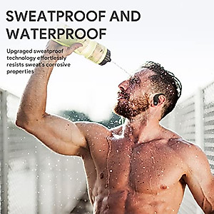 ROVIIS Wireless Earbuds Bluetooth 5.3 Earphones IPX7 Sport Earbuds for Running Workout Bass Stereo Headphones with Ear Hook Microphones Over Ear Earbuds for iPhone Android, Fast Pair