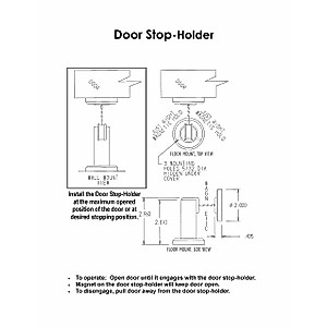 FPL Modern Door Stop/Holder and Magnetic Catch - White