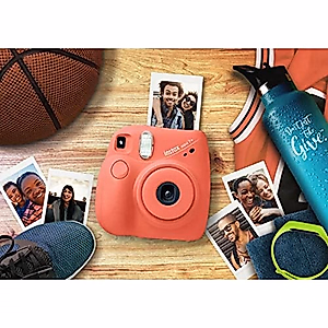 FujiFilm Instax Mini 7+ Light Coral Bundle (10 Film Pack)