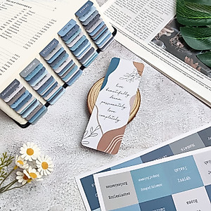 ZIEYOMI Bible Tabs, Bible Journaling Supplies, Large Print Bible Book Tabs for Women and Men, 66 Bible Index Tabs Old and New Testament, Bible Accessories, Include 14 Blank Bible Study Tabs - Blue