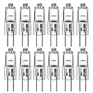 AHEVO G4 Halogen T3 20 Watt 280lm G4 Bi-Pin Bulb AC/DC12 Volt for Under Cabinet Puck Light, Chandeliers, Track Lighting,20W 12V Warm White 2700K (12 Pack)