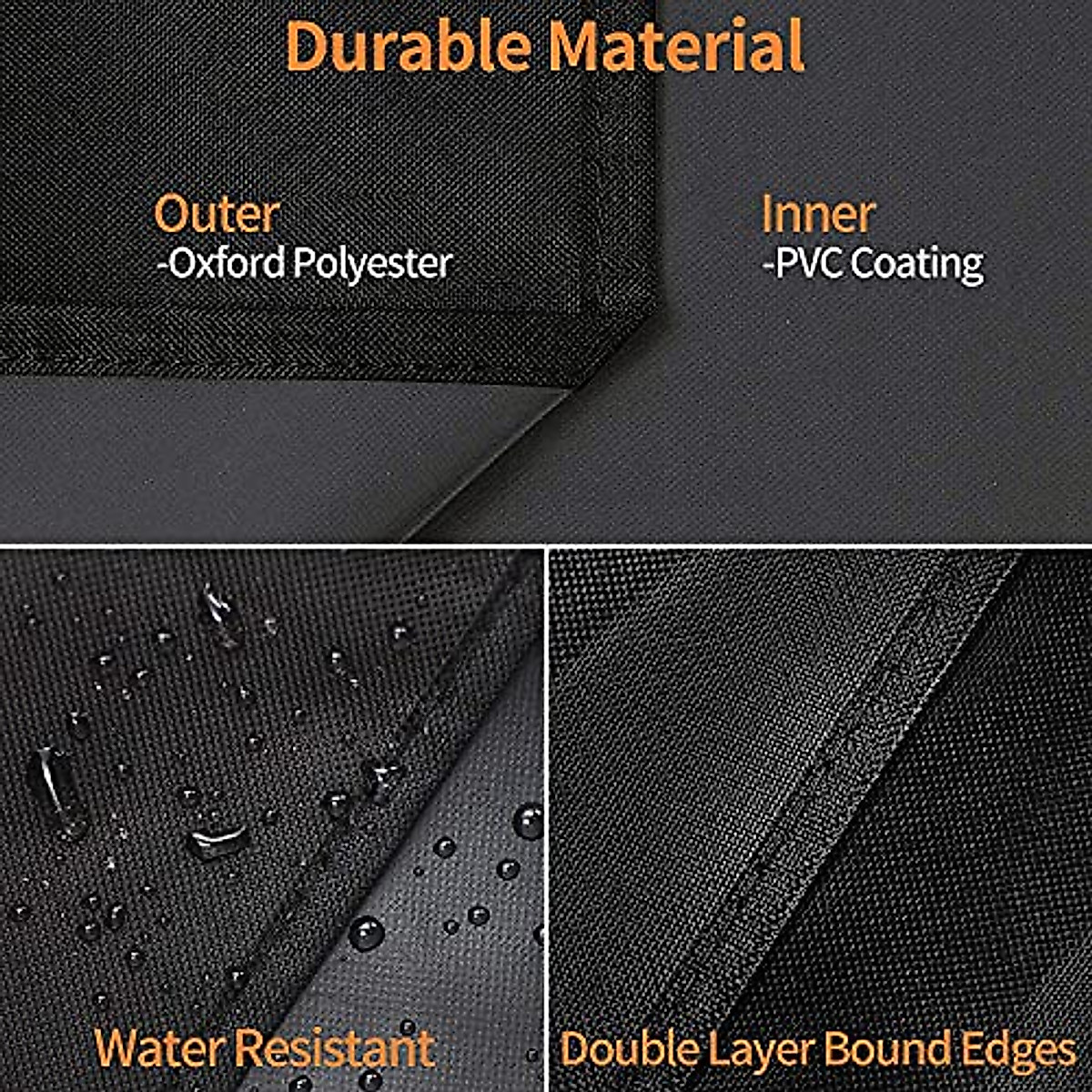 Heavy Duty Grill Cover Fit Dyna-Glo DGN486DNC-D DGN486SNC-D, DGN576DNC-D DGN576SNC-D Premium Large Charcoal Grill Cover, Black