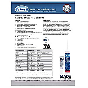 Silicone Sealant 100% RTV - 2.8 oz Squeeze Tube -Clear-