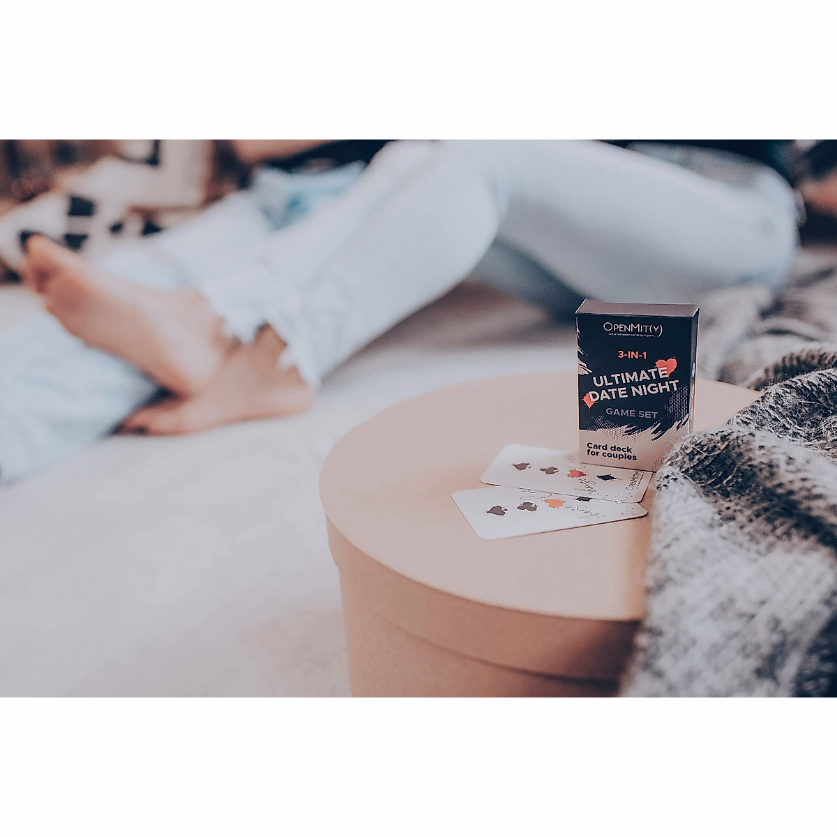 OpenMity 3-in-1 Ultimate Date Night Game Set - Includes 52 Cards - Play 3 Special Card Games - Fun Activity for Couples - Gift for Engagement, Anniversary, Wedding, Valentine’s