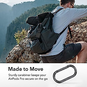 ESR for AirPods Pro Case (2023/2022/2019, 2nd/1st Gen), Compatible with Airpods Pro 2nd Generation Case (USB-C/Lightning Cable), Compatible with MagSafe, Full Drop Protection, Cloud Series, Black