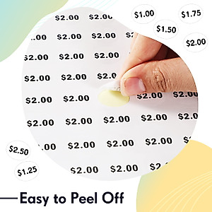 6 Prices to Use: There are 6 Kinds of Vending Machine Price Labels for You to Choose, namely $1.00, 1.25, 1.50, 1.75, 2.00, 2.50, You can use Them According to Your Need (Black, White)