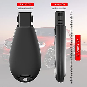 Keyless Entry Remote Key Fob Uncut Replacement fits for Chrysler 300 2008-2013/ Dodge Charger Durango Challenger 2008-2015 Series FCCID: M3N5WY783X (433MHz)