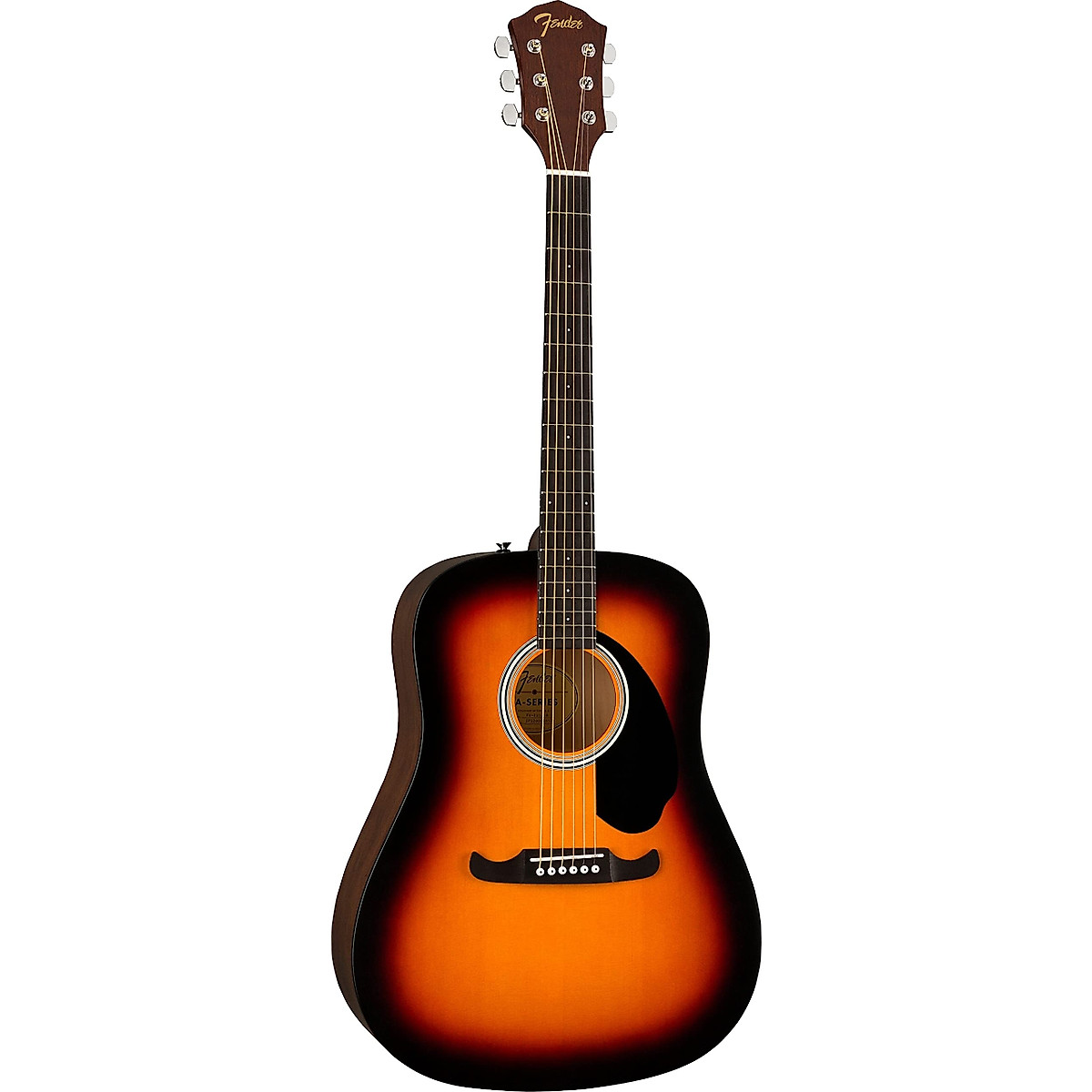 Fender DE FA-125 Dreadnought Acoustic Guitar Pack, 3-Color Sunburst, with Gig Bag and Accessories