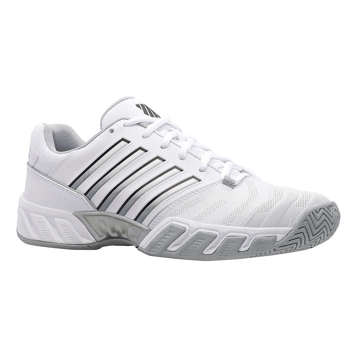 K-Swiss Men's Bigshot Light 4 Tennis Shoe, White/Highrise/Black, 11.5 M