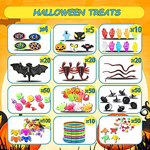 sdatoy 600 Pcs Halloween Party Favors for Kids, Fidget Toys Bulk, Prizes for Kids, Halloween Toys Treats Gifts, Carnival Treasure Classroom Prizes Box, Goodie Bag Stuffers, Party Toy Supplies
