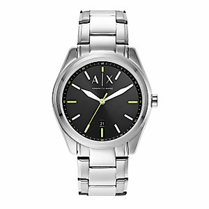 A｜X ARMANI EXCHANGE Men's Three-Hand Date Stainless Steel Watch (Model: AX2856)
