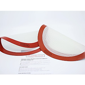 Premium Living Pizza Baking Silicone Mat 12" red (2, Red)
