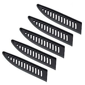PATIKIL PP Safety Knife Cover Sleeves for 5" Utility Knife, 5 Pack Knives Edge Guard Blade Protector Universal Knife Sheath for Kitchen, Black