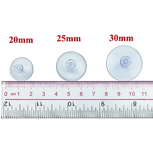 OMYZERO 100pcs Mini Clear Plastic Suction Cups Without Hooks (30mm)