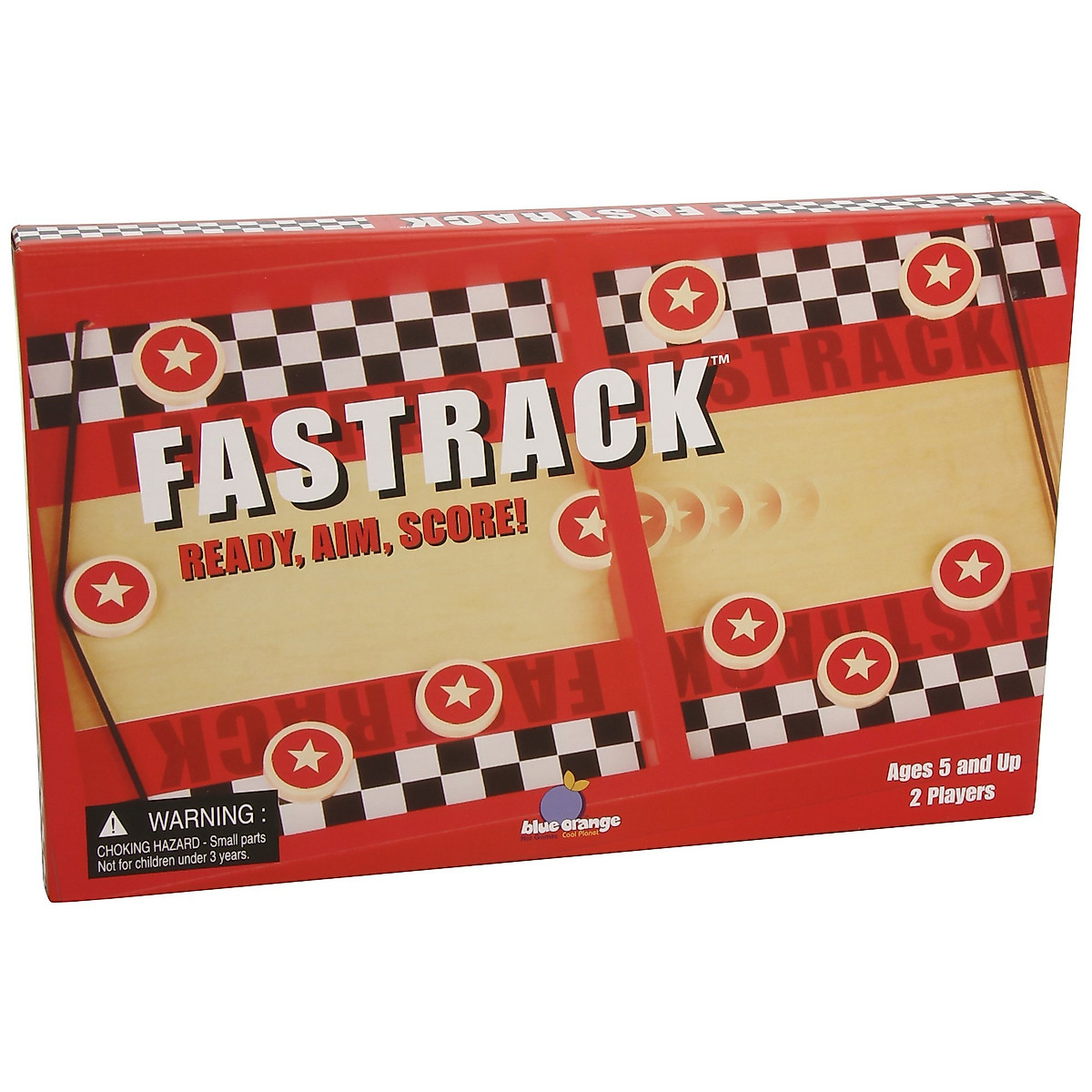 Fastrack Air Hockey Puck Game | Test Speed and Accuracy with The Original Wooden 2-Player Disc Slinging Fast Action Game | Kids Teens Adults Family Game Nights | by Blue Orange Games