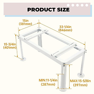 KUAFU Ground Stand Bracket Mount for Mini Split Air Conditioner Heat Pump 9,000-12,000 BTU Heavy Duty Steel Powder Coated